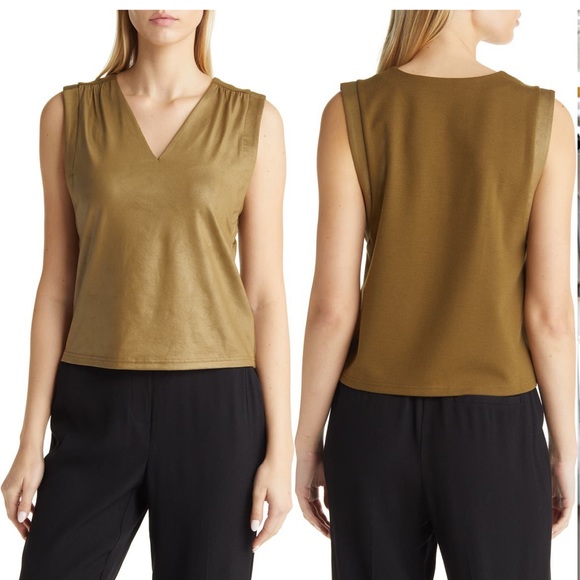 Halogen | Tops | Nwt Halogen V Neck Tank Olive Green | Poshmark